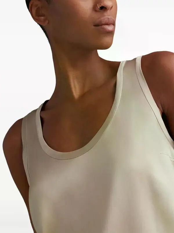 Brunello Cucinelli Round-neck Silk Top
