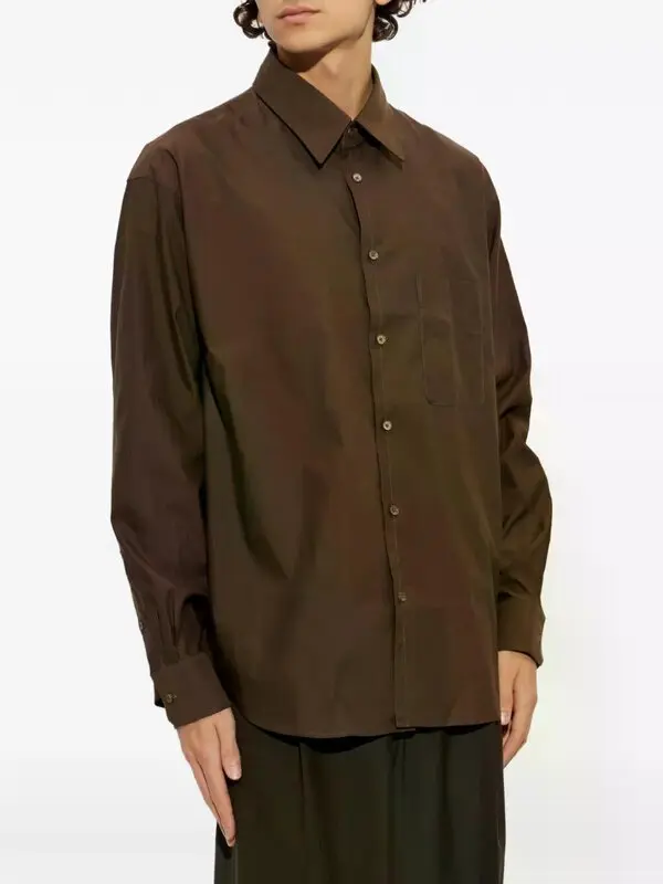 LEMAIRE Regular Shirt In Washed Cotton Silk