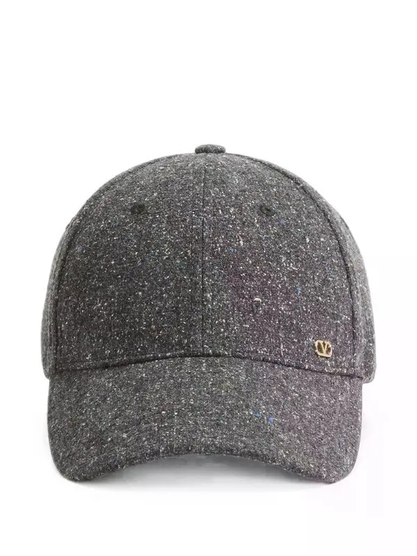 Valentino Garavani Vlogo Signature Wool Baseball Cap - Grey