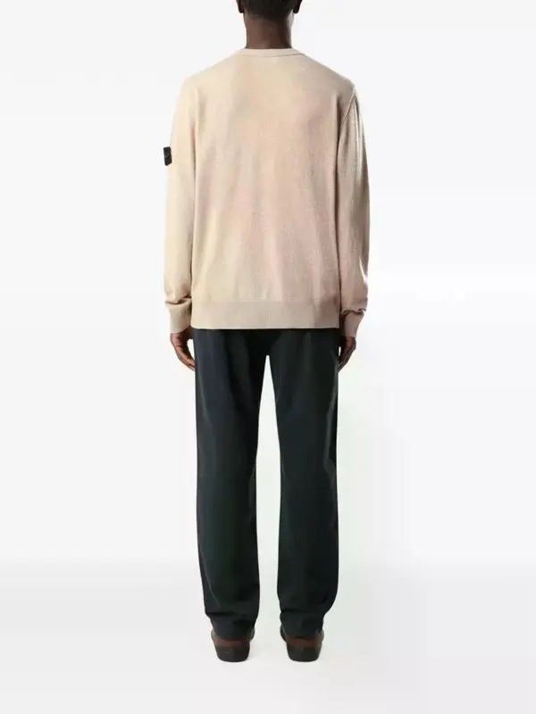 Stone Island Light Rws Geelong Wool Loose-fit Crewneck Jumper - Neutrals