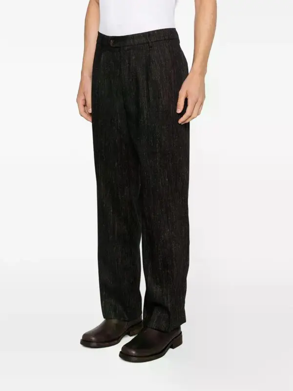 AMARANTO Pleated Straight-leg Trousers
