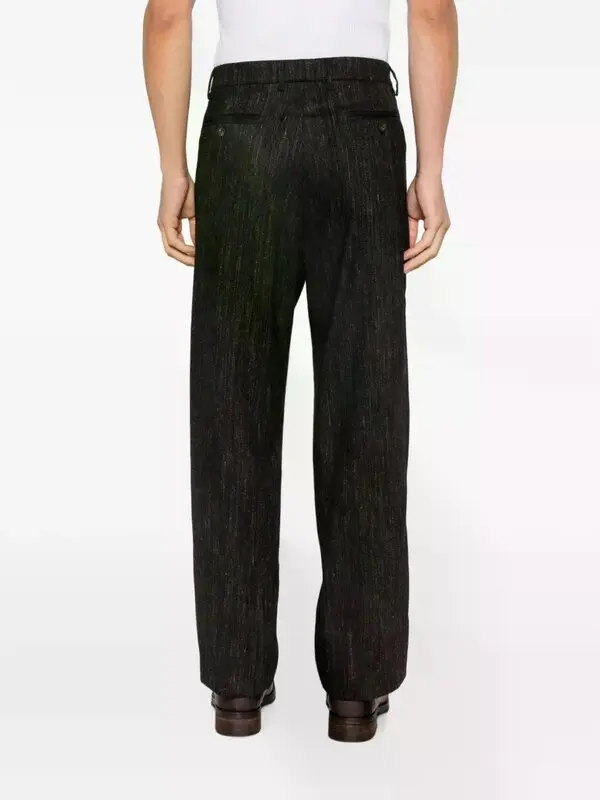AMARANTO Pleated Straight-leg Trousers