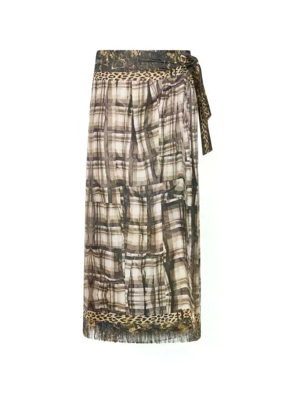 PIERRE-LOUIS MASCIA Aloe Draped Midi Skirt - Neutrals