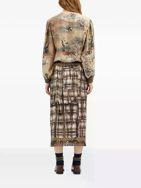 PIERRE-LOUIS MASCIA Aloe Draped Midi Skirt