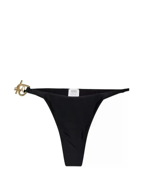 Moschino Heart Charm Bikini Bottoms - Black