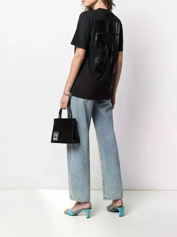 Off-White Arrow-print Cotton T-shirt - Black