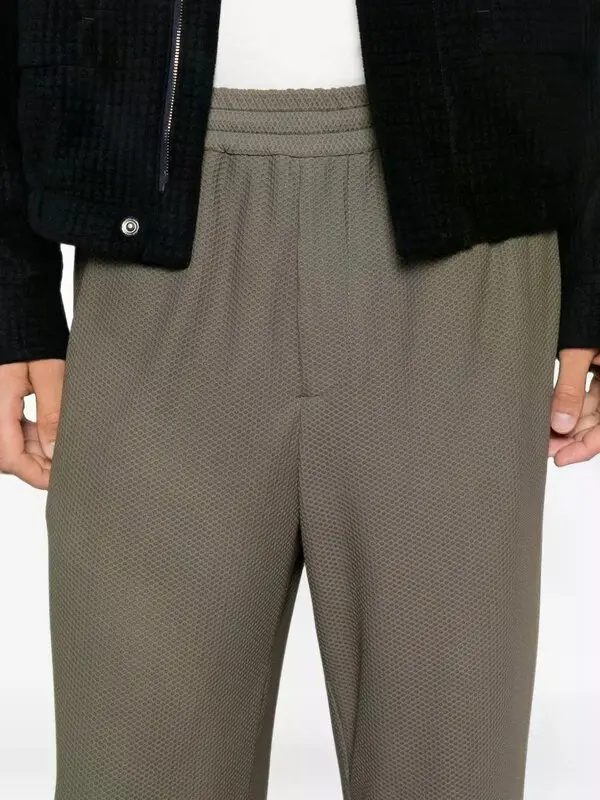 Giorgio Armani Textured Elasticated-waist Trousers