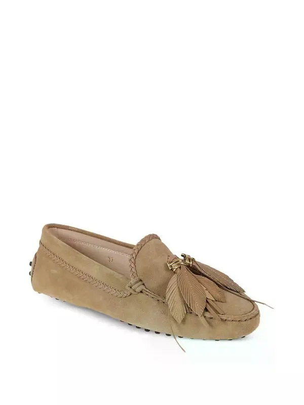 TOD'S Gommino Feather Tassel Loafers