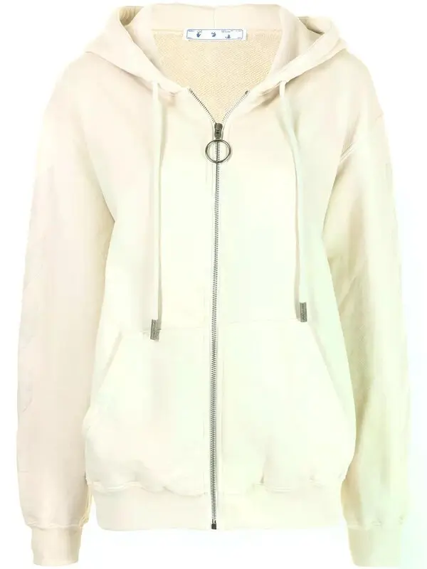 Off-White Arrows Zip-up Hoodie - 6161 Beige Beige