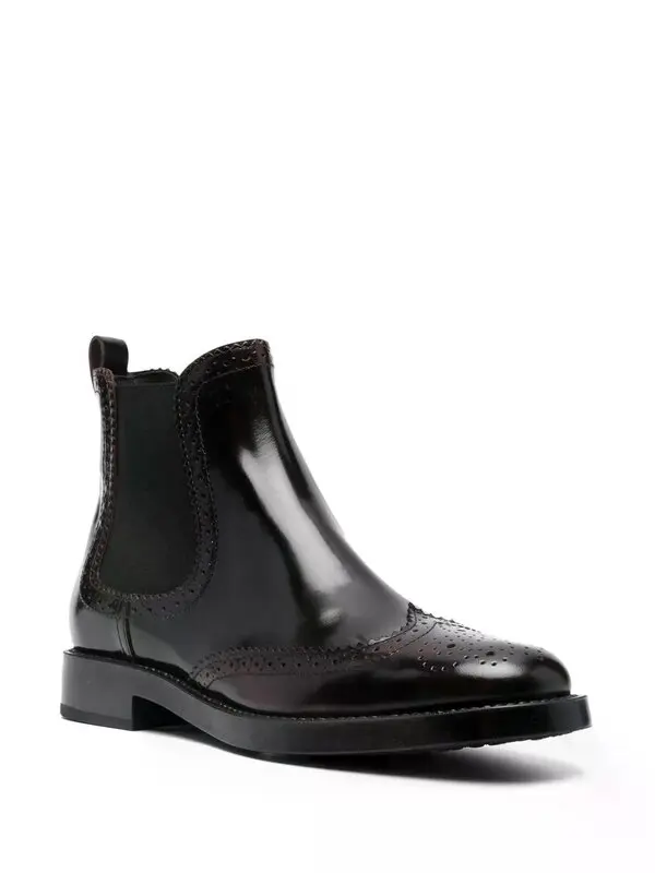 TOD'S Brogue-detail Chelsea Boots