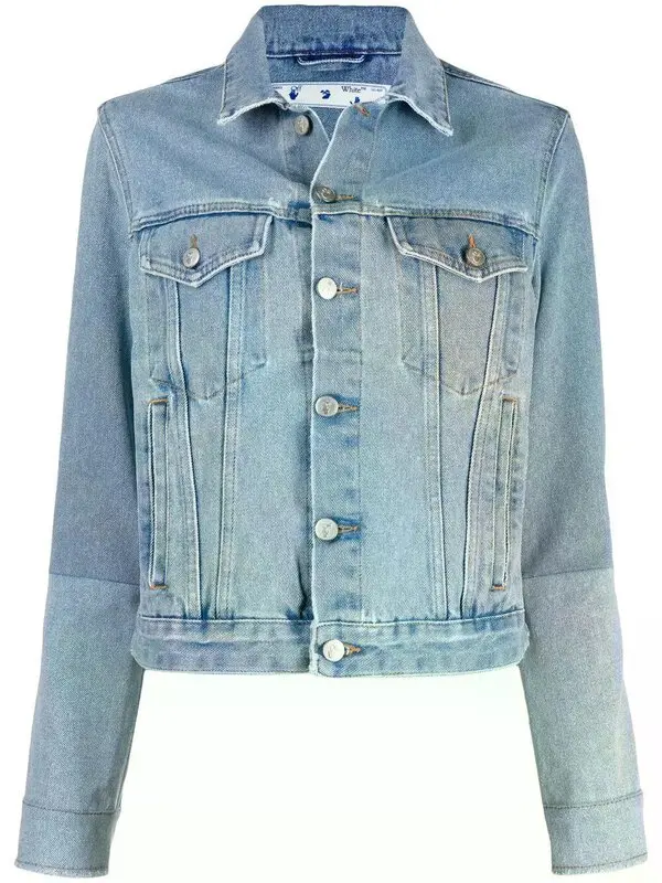 Off-White Button-up Denim Jacket - Blue