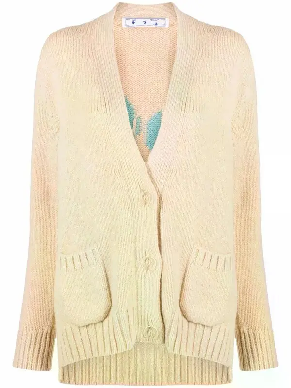 Off-White Reverse-logo Oversized Cardigan