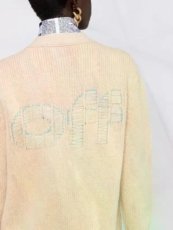 Off-White Reverse-logo Oversized Cardigan