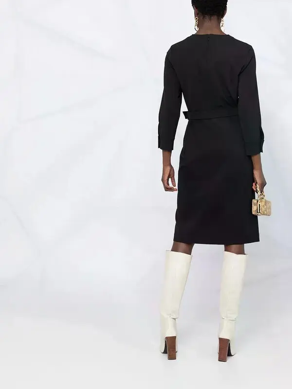 Alberta Ferretti Belted Knee-length Dress