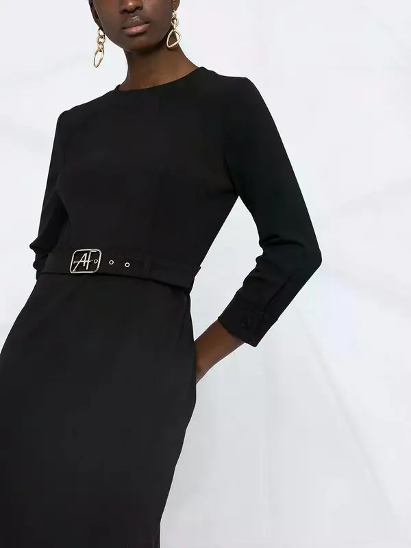 Alberta Ferretti Belted Knee-length Dress