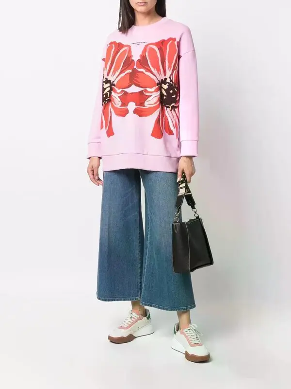 Stella McCartney Giant Flowers-print Sweatshirt - Pink