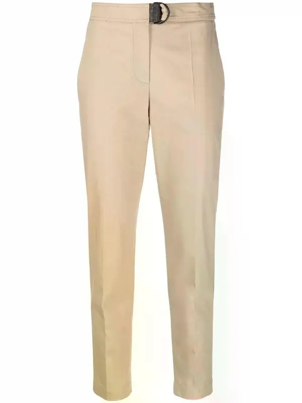 Brunello Cucinelli Cropped Slim-fit Trousers - Neutrals