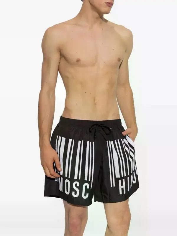Moschino Barcode Logo-print Swim Shorts