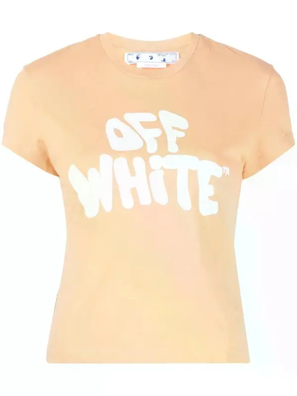 Off-White Logo-print Short-sleeve T-shirt - Orange