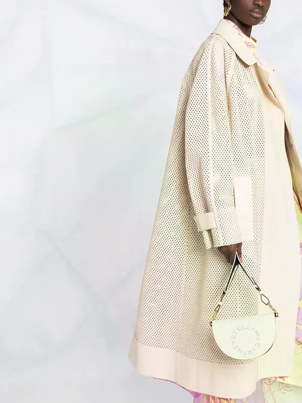 Stella McCartney Faux-leather Perforated Coat