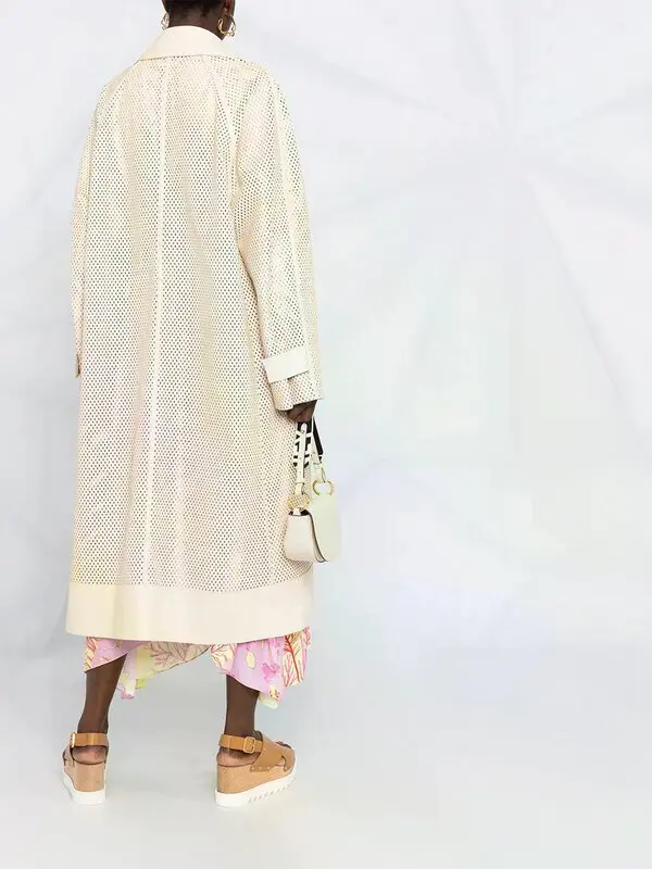 Stella McCartney Faux-leather Perforated Coat