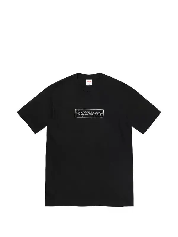 Supreme Kaws Chalk Logo T-shirt - Black