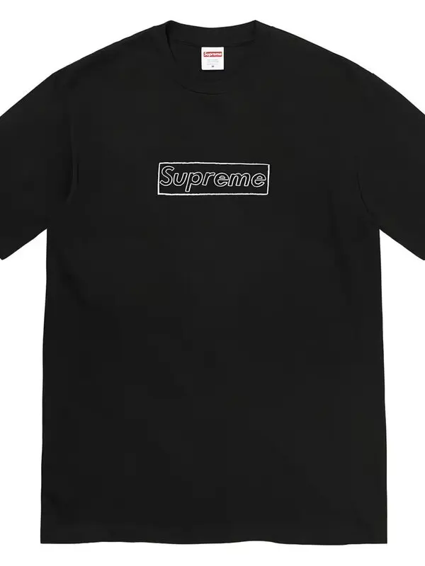 Supreme Kaws Chalk Logo T-shirt - Black
