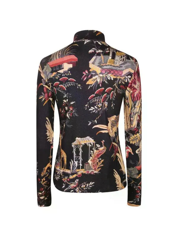 Etro Mock Neck Long Sleeve Top