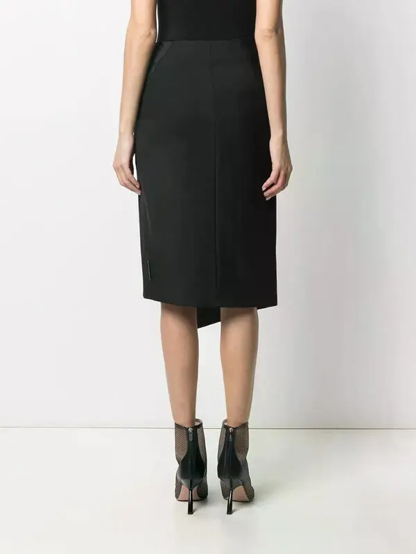 Off-White Asymmetric-hem Logo-print Skirt