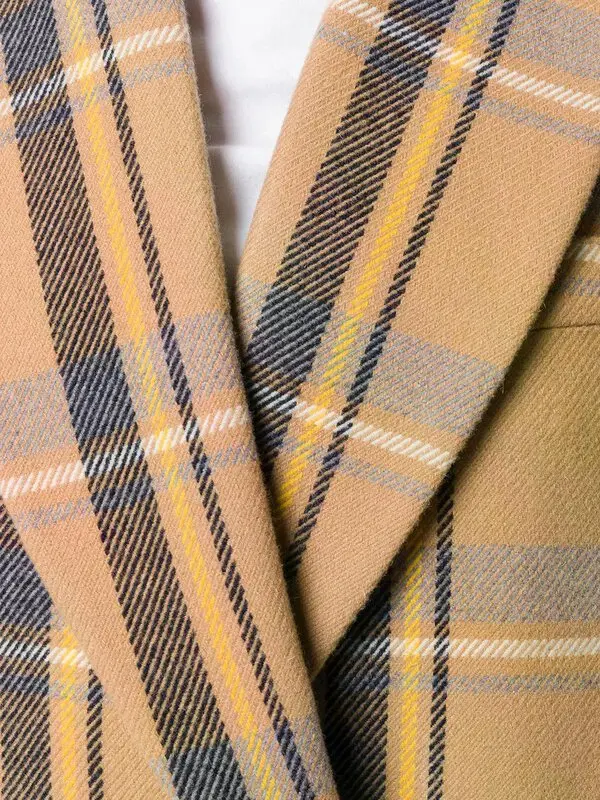 Stella McCartney Check Double Breasted Coat