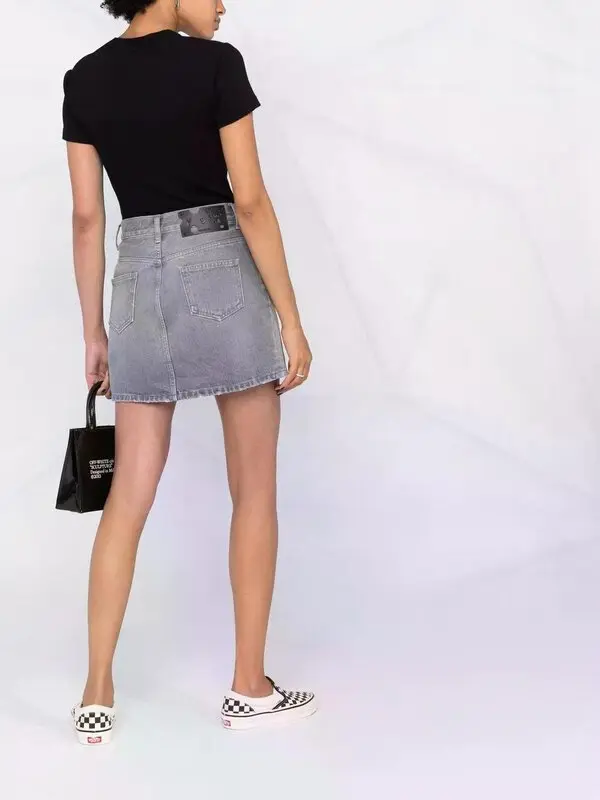 Off-White Logo-print Denim Skirt