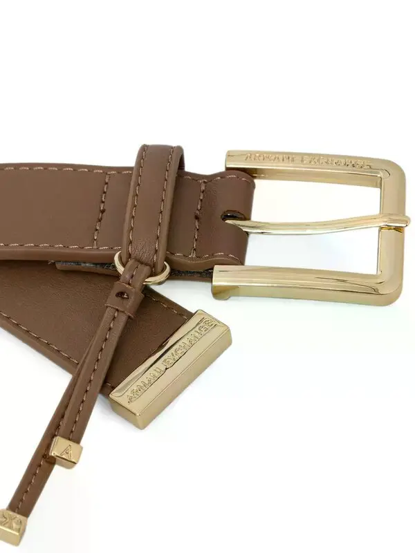 Armani Exchange Logo-engraved Buckle Belt