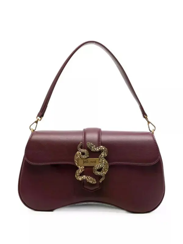 Just Cavalli Snake Plaque Shoulder Bag