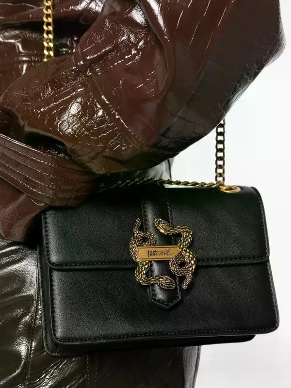 Just Cavalli Snake Plaque Mini Bag