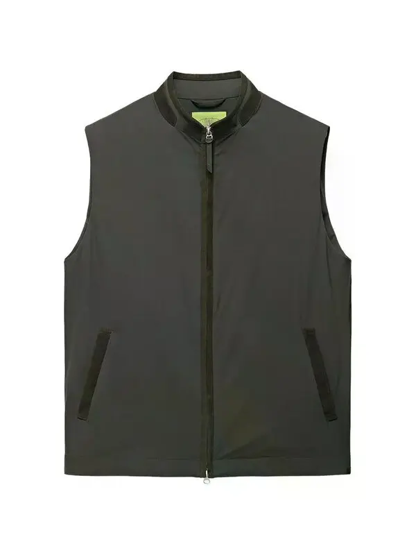 Shanghai Tang Zip-up Standing-collar Gilet - Grey