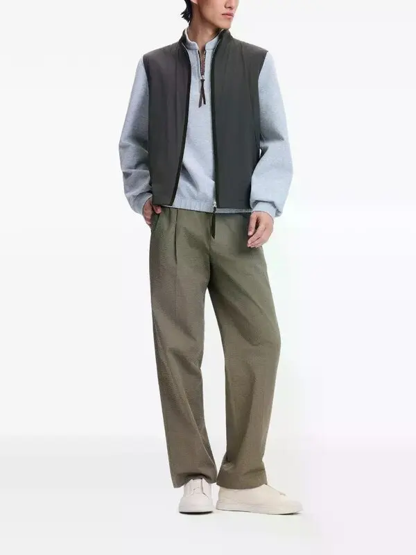 Shanghai Tang Zip-up Standing-collar Gilet - Grey