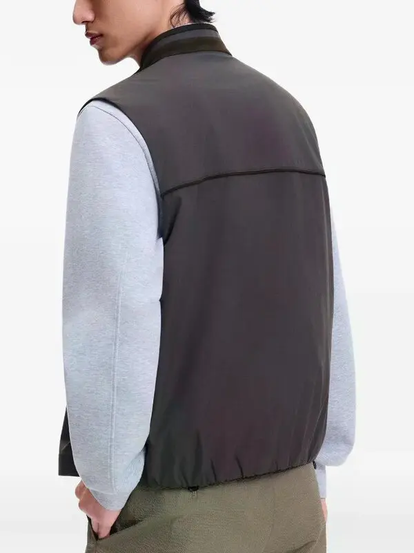 Shanghai Tang Zip-up Standing-collar Gilet - Grey