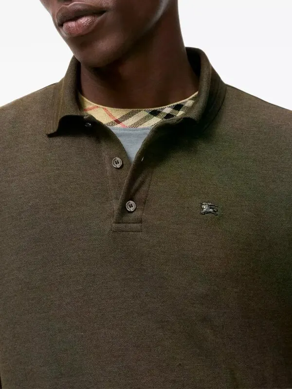 Burberry Long-sleeve Wool-cotton Polo Shirt