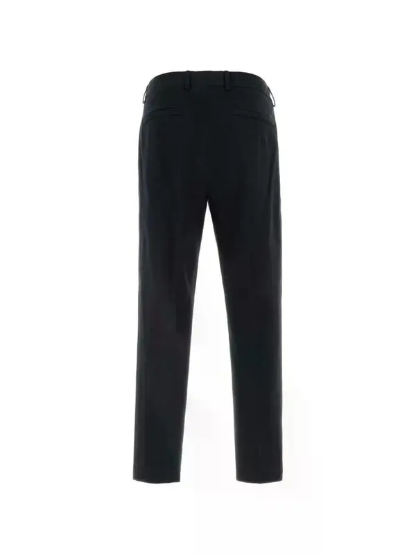 Zegna Pleated Straight-leg Trousers - Black