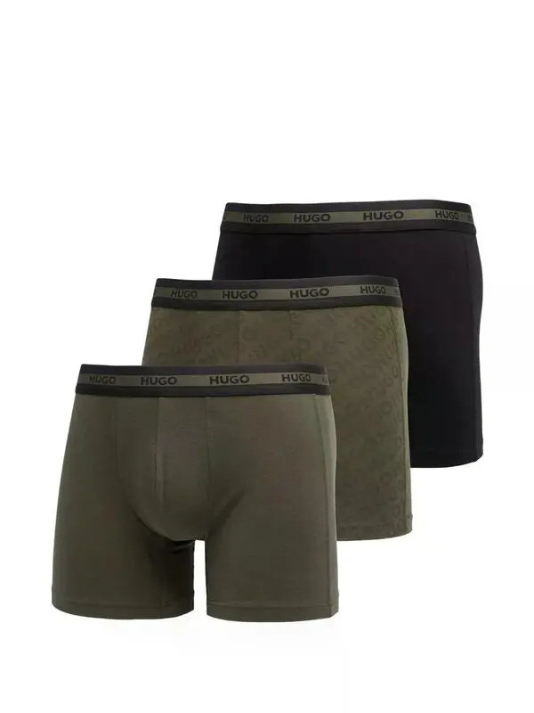 Hugo Logo-waistband Boxer Briefs - Green