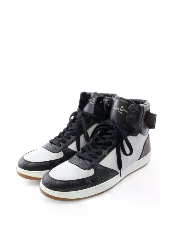LOUIS VUITTON High Top Monogram Canvas Sneakers - White