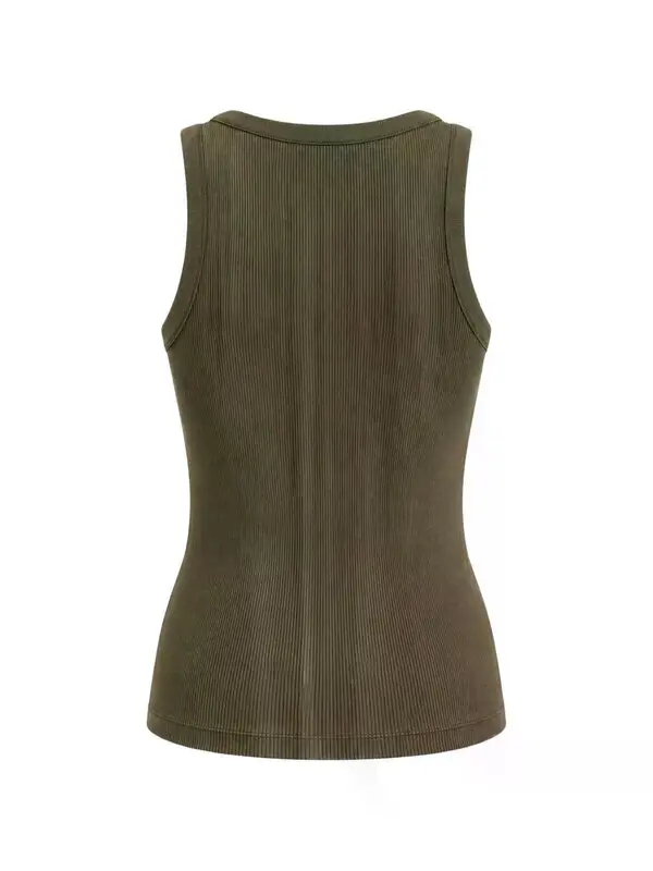 Vince Ribbed Scoop-neck Tank Top