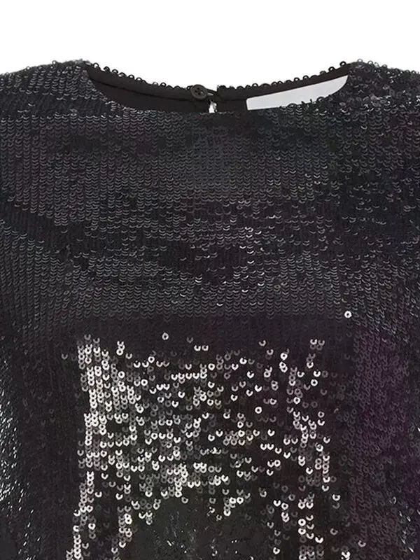 Monse Sequin-embellished Lace-trim Top