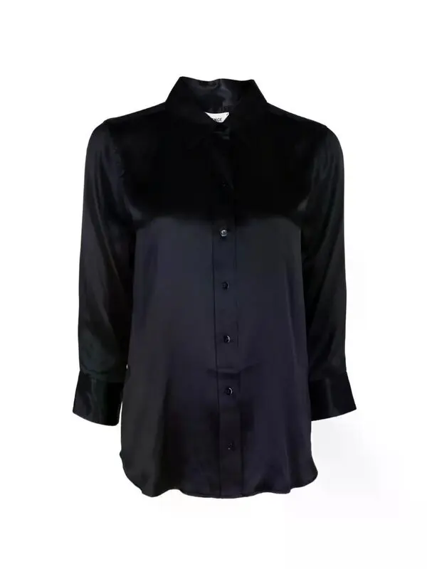 L'Agence Dani Silk Shirt - Black