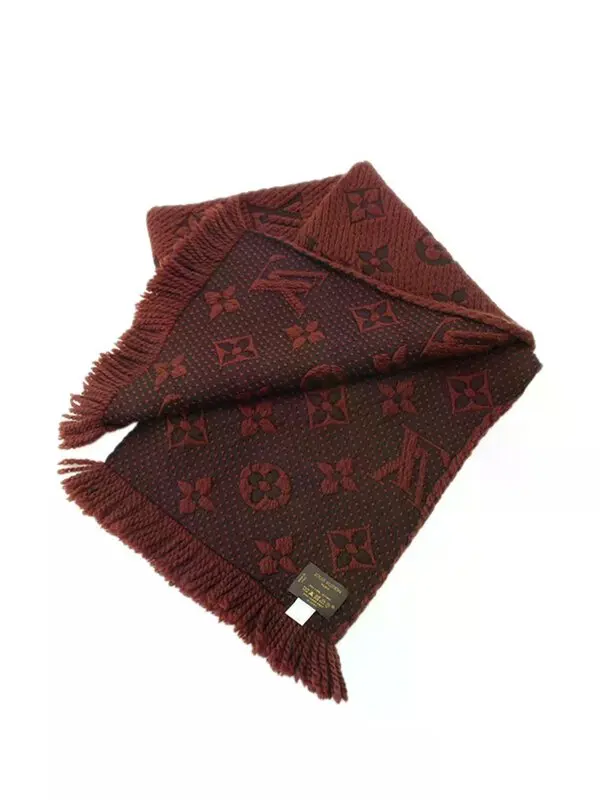 LOUIS VUITTON 2000-2020 Monogram Echarpe Logomania Wool And Silk Scarf Scarves