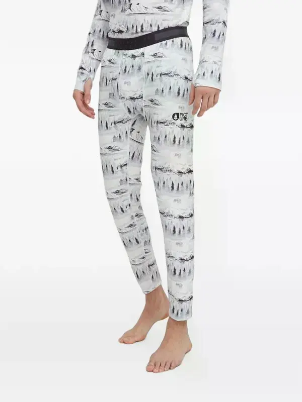 PICTURE ORGANIC CLOTHING Lhotse Landscape-print Ski Pants - White