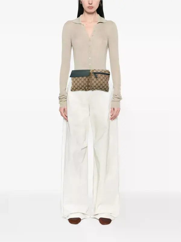 Gucci 2000-2015 Gg Canvas Web Double Pocket Belt Bag