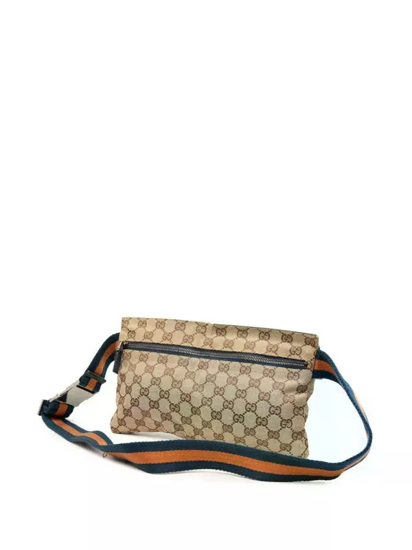 Gucci 2000-2015 Gg Canvas Web Double Pocket Belt Bag