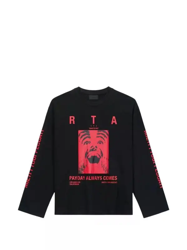 RtA Marceau Long-sleeved T-shirt - Black