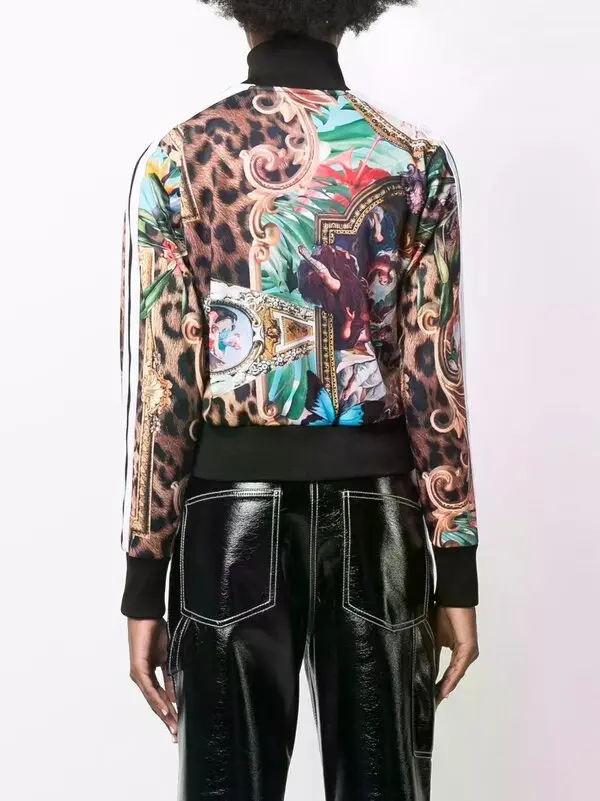 Philipp Plein Baroque Flower Printed Jacket